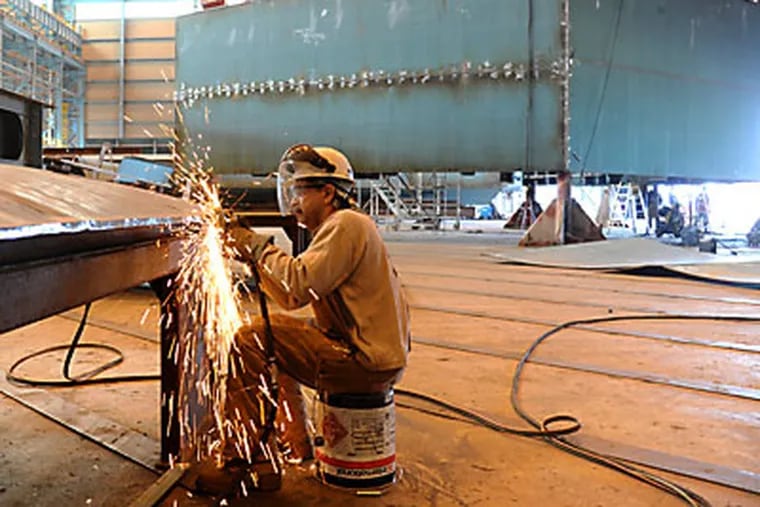 Hundreds are back to work at Aker Philadelphia Shipyard