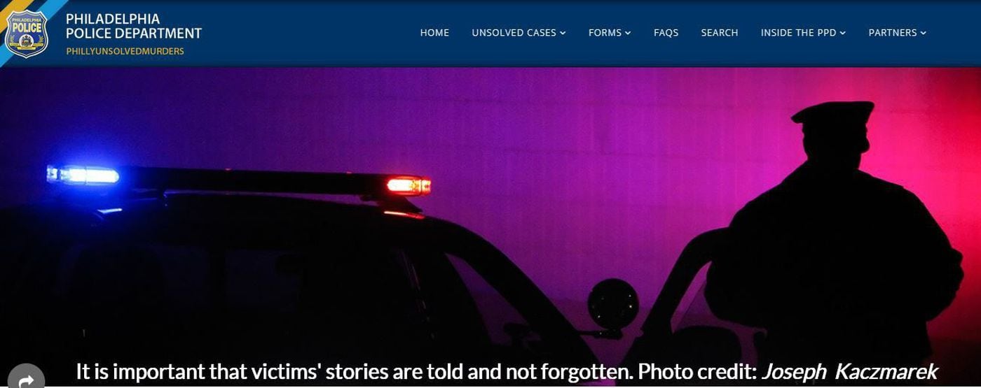 Philly police launch website to help find suspects in unsolved murders