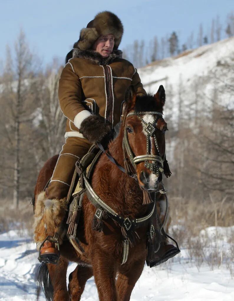 Vladimir Putin Riding A Horse