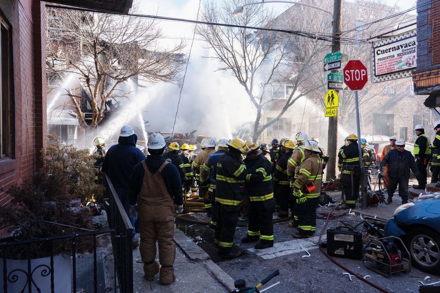 South Philly houses collapse, catch fire in explosion