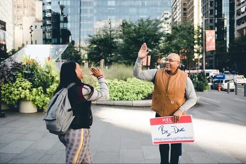 Free high fives and hugs: Philadelphia’s ‘Big Dave’ delivers 250,000 of ...