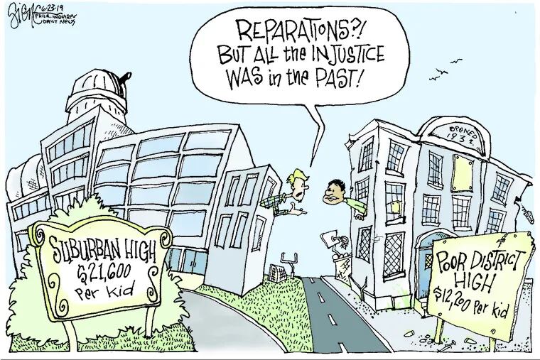 Political Cartoon: Reparations? For what?