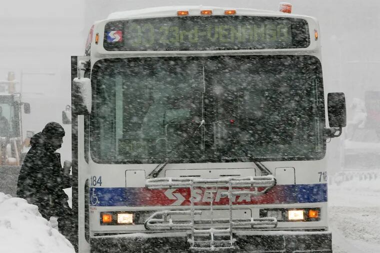 Snow-filled streets still stymie efforts to get buses rolling
