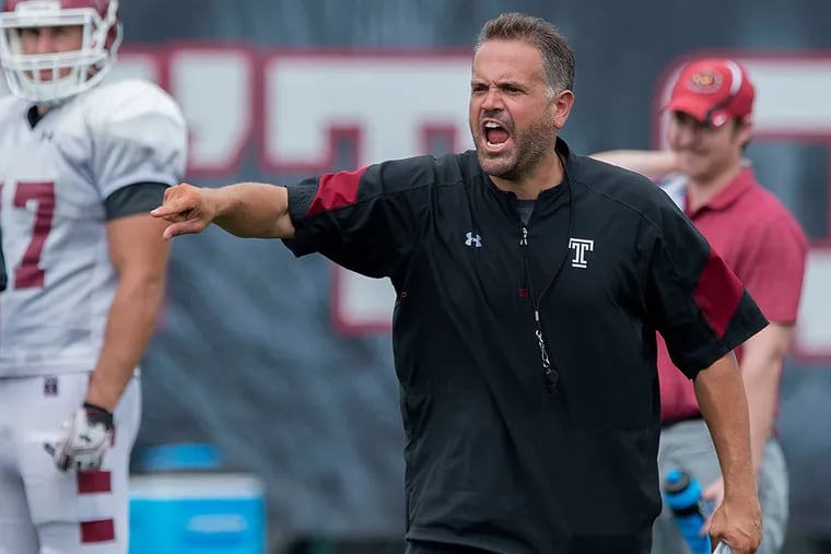 Jensen: Coach Matt Rhule took unique path to Temple football job