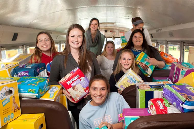 Haverford students conduct a drive for diapers