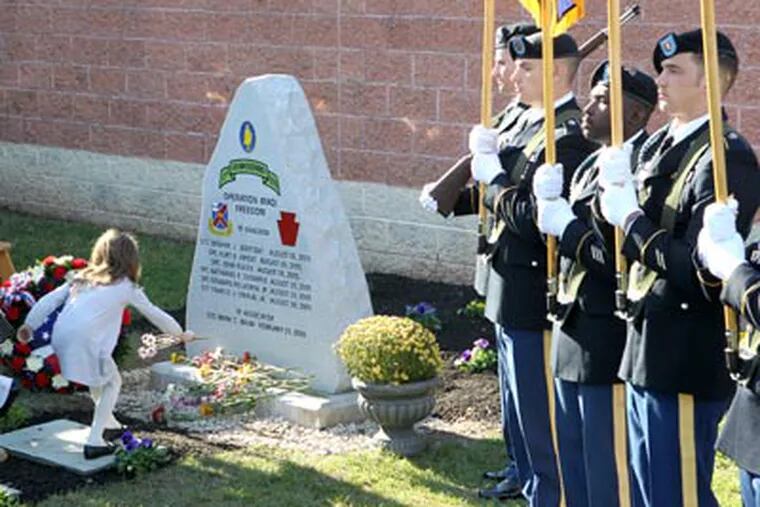 Memorial honors fallen soldiers of 111th Infantry