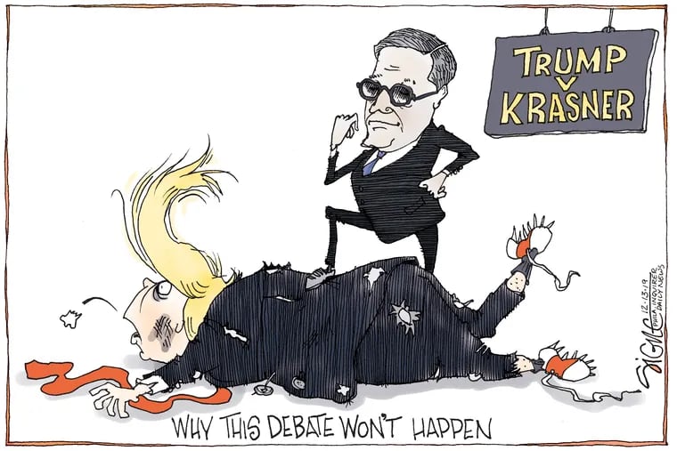 Political Cartoon: Philly’s Larry Krasner v. DC’s Donald Trump