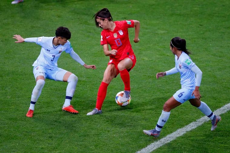 Alex Morgan Kicking A Soccer Ball