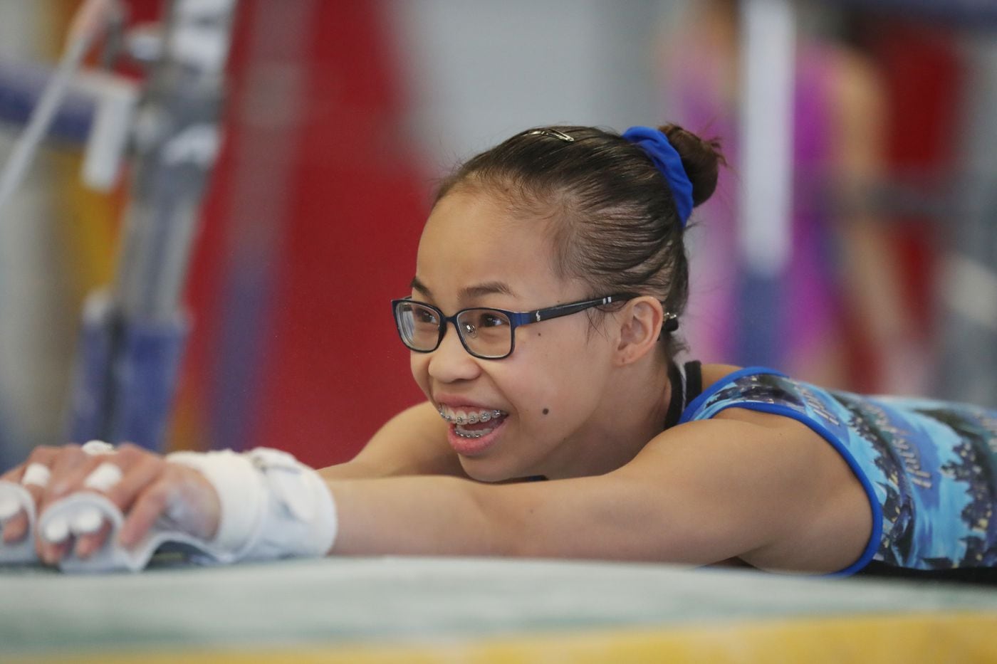 Morgan Hurd, Delaware's unique (and bespectacled) gymnastics world champion