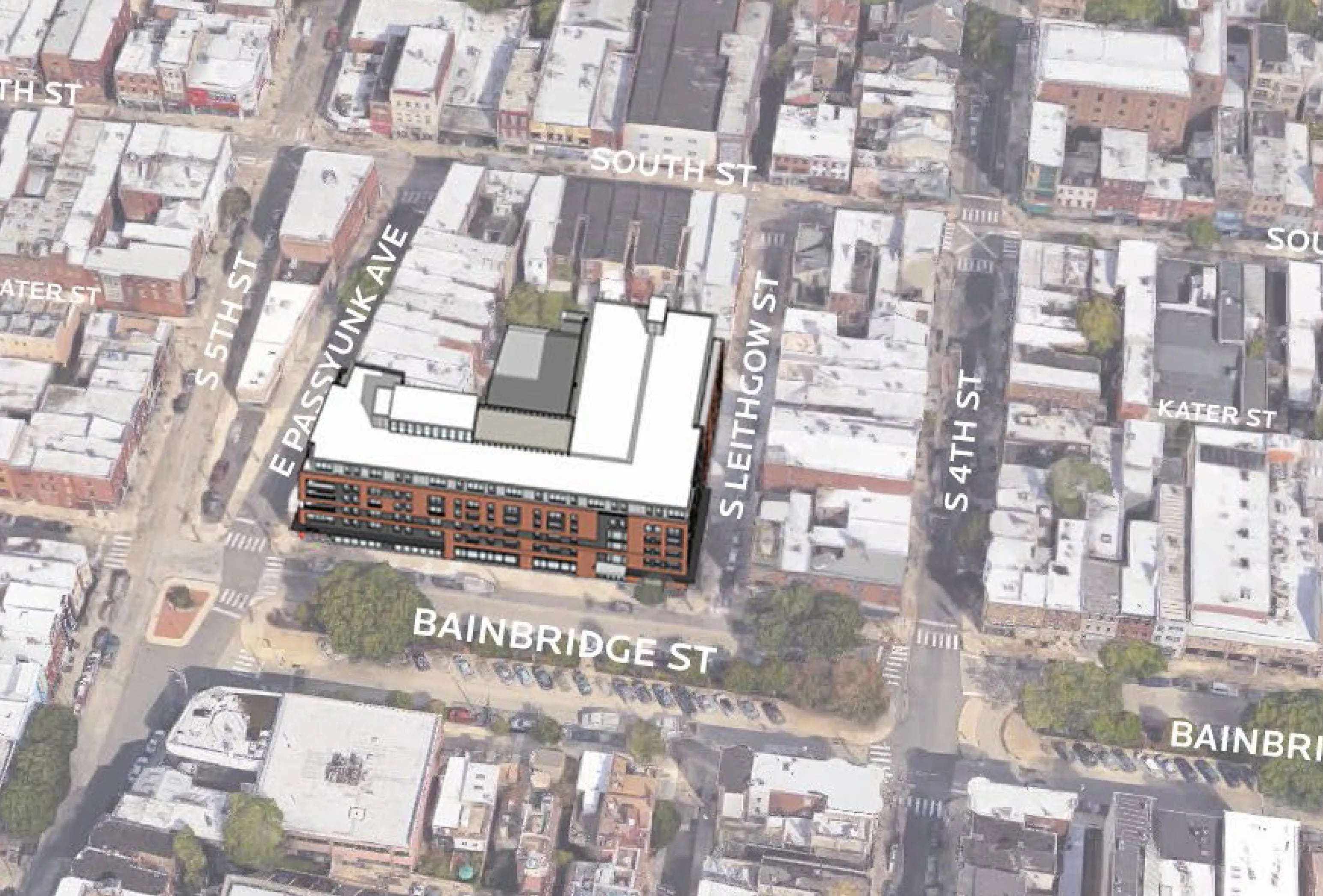 L Shape Top View Building