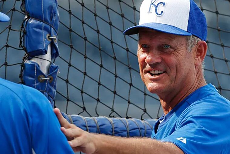 Touch 'Em All: Brett finds it difficult to teach hitting