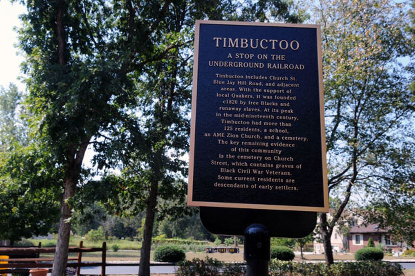 Events to honor historic Timbuctoo village