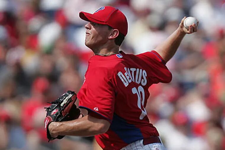 Reliever De Fratus getting closer all the time