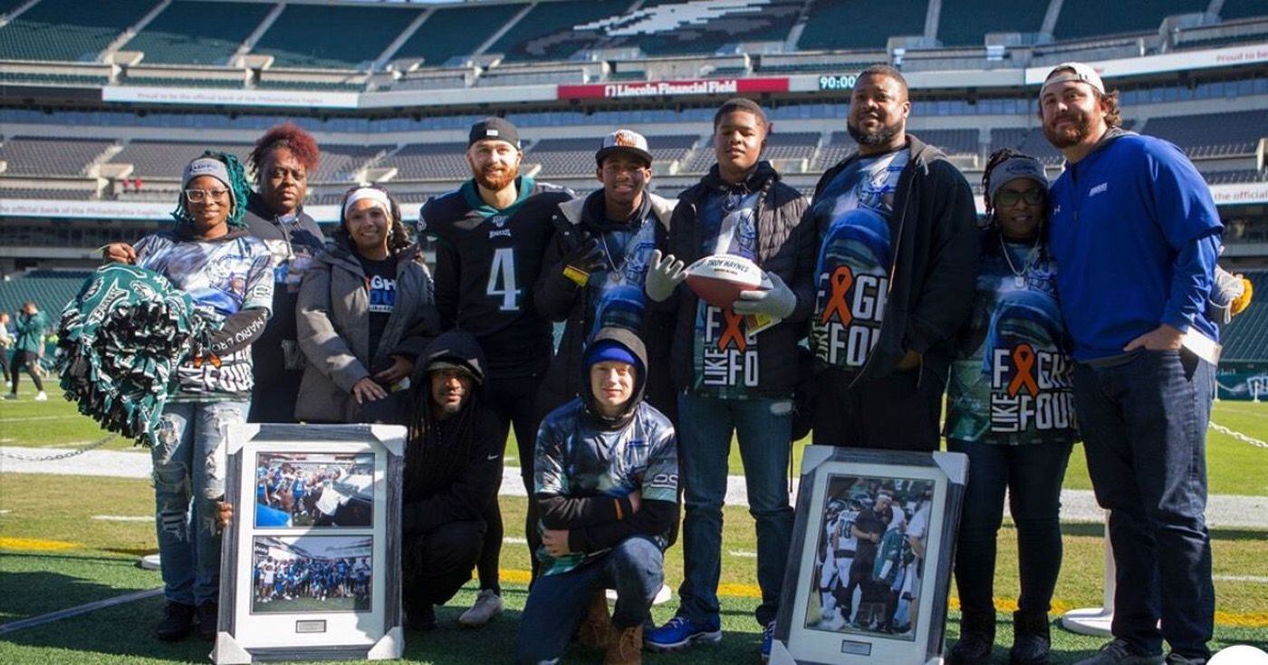 Troy Haynes, 19, Del. high school quarterback honored by the Eagles