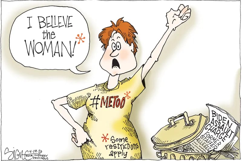 Political Cartoon: #MeToo adapts to Biden