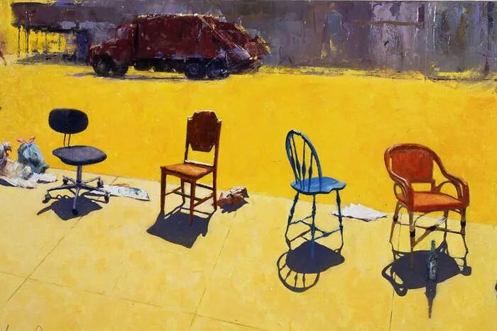 Neil Anderson paintings exhibited at Bridgette Mayer Gallery