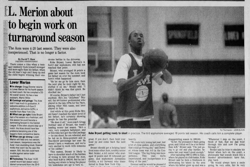 From the archives: Lower Merion, Kobe Bryant about to begin work on ...