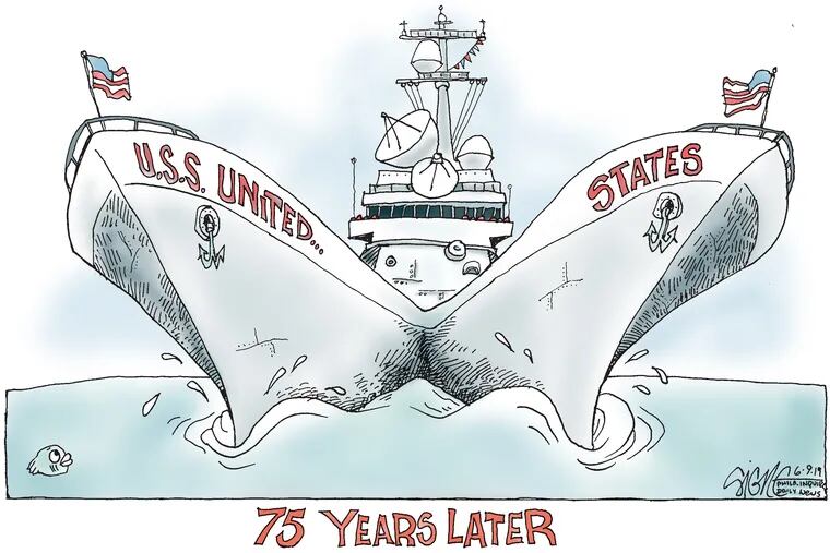 Political Cartoon: D-Day, 75 years later