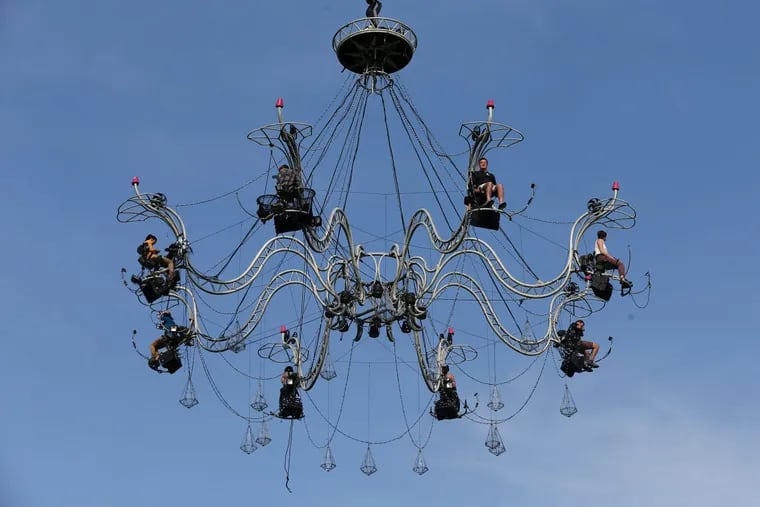 I went up 50 feet in the air over the Schuylkill to ride PIFA's 'human ...