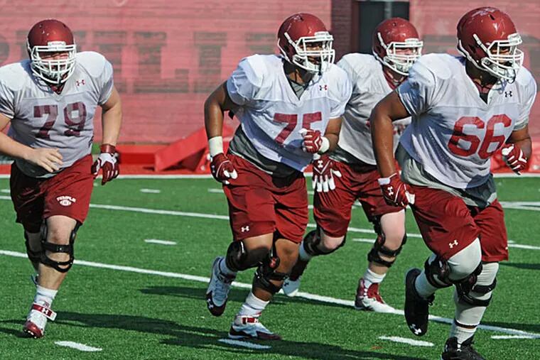 Temple names starting offensive line for Penn State game