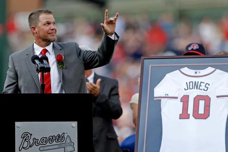 Touch 'Em All: Braves retire Chipper Jones' No. 10