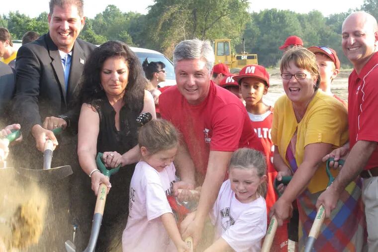 Evesham breaks ground on fields designed to drain well