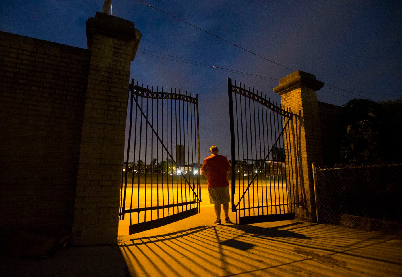 Frankford football coach Bill Sytsma opens his locker room on Friday ...