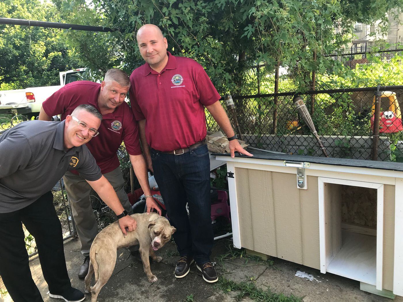 Union carpenters create free custom doghouses for the Pennsylvania SPCA
