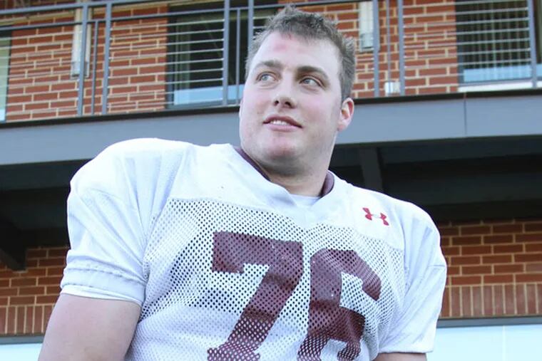 Temple tight end Cody Booth bulks up and moves to tackle