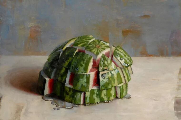 Neil Anderson paintings exhibited at Bridgette Mayer Gallery