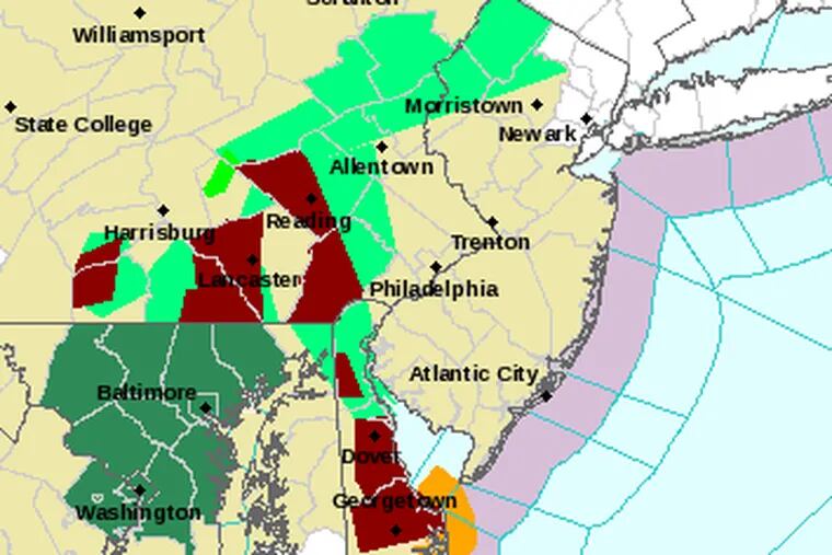 Flood warning up for western Chester County until 8 p.m.; radar knocked ...