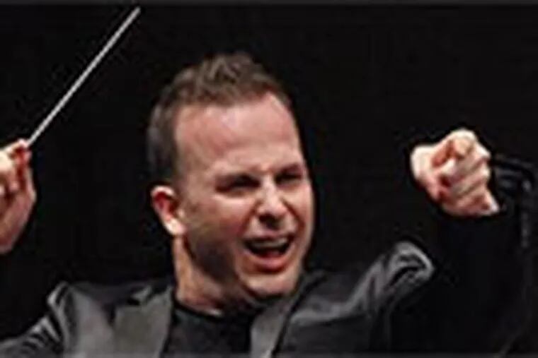 Philadelphia Orchestra director taking baton of a mentor