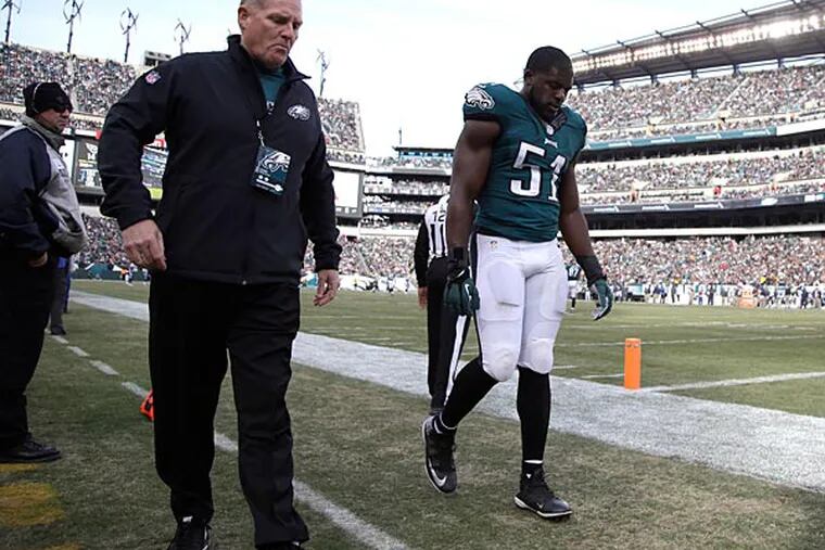 Eagles Notes: Linebacker Acho exits with groin injury