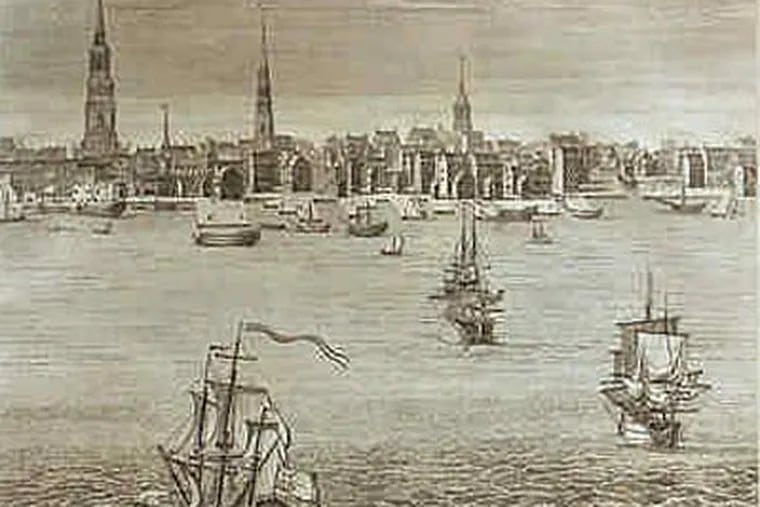 Early view of Phila. on exhibit