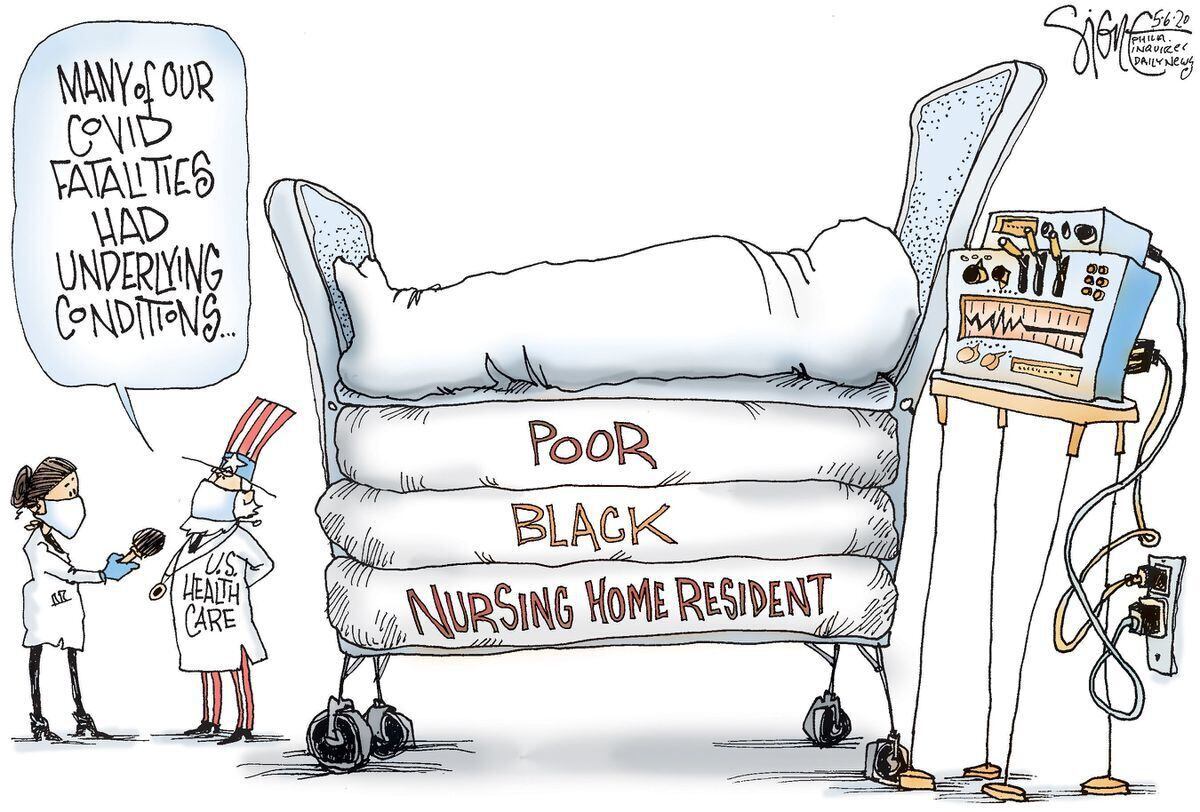 Political Cartoon: Layers of the virus’ underlying conditions