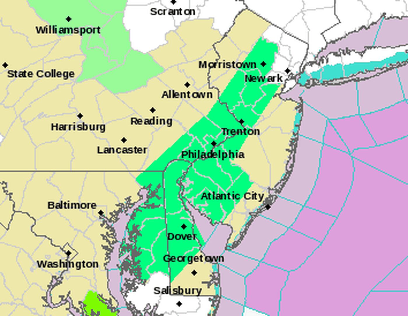 Flood advisory issued for Philly area