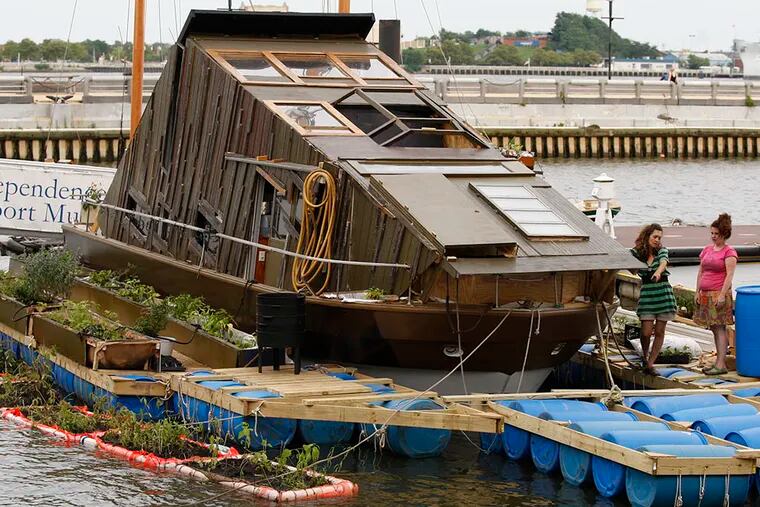 WetLand, a floating — and sinking — artwork on the river