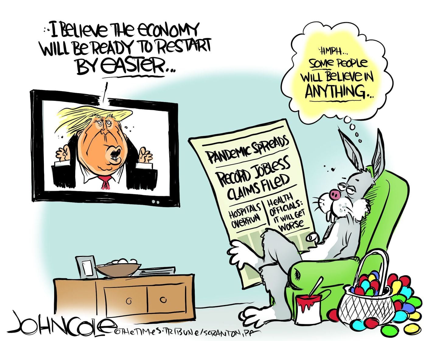 Coronavirus cartoons: Artists’ takes on the relief package and Trump’s ...