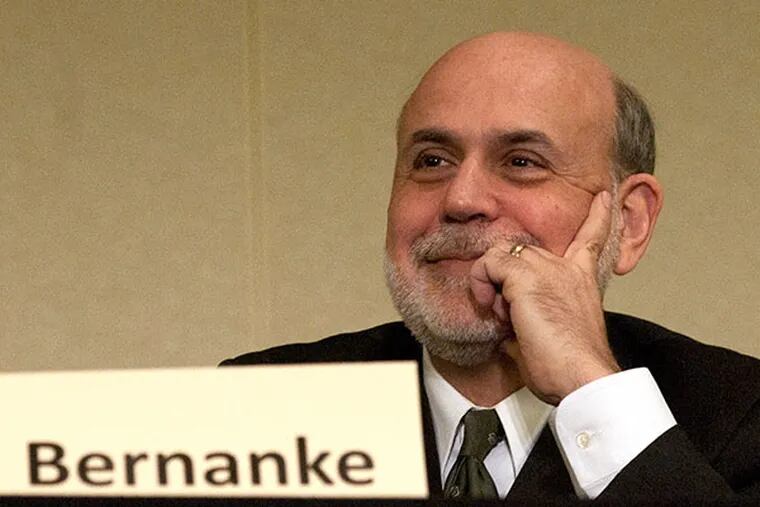 Bernanke, in Phila. bow, says recovery has a way to go