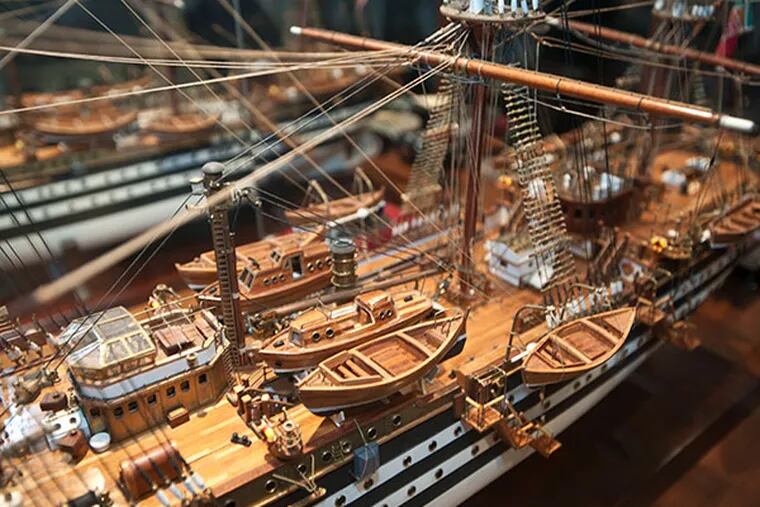 Carefully crafted miniature ship needs a place to dock