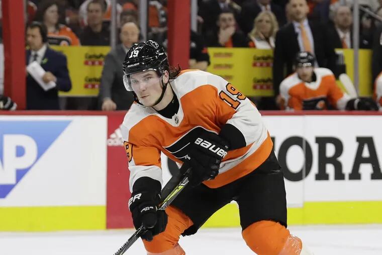 Flyers’ center Nolan Patrick sidelined 7-10 days with upper-body injury