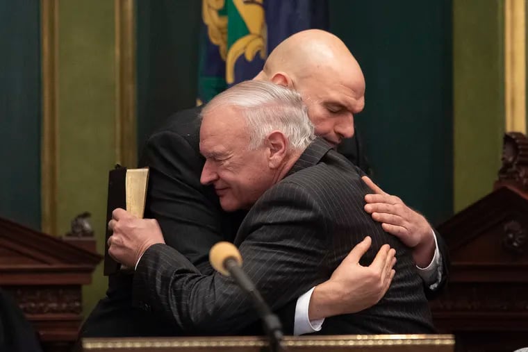 John Fetterman sworn in as Pa. lieutenant governor, promises ...