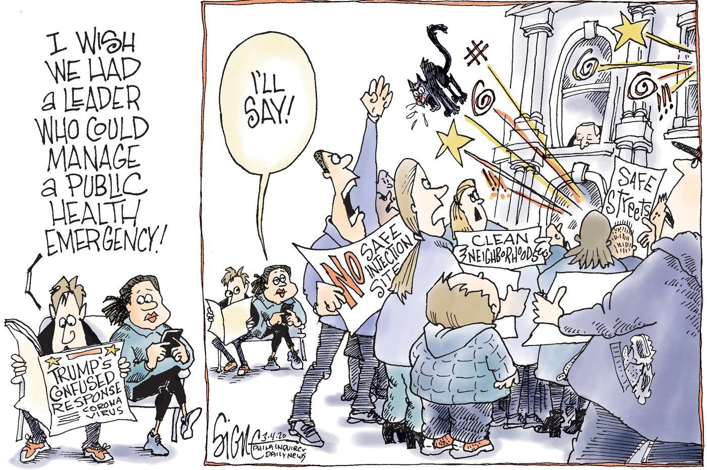 Political Cartoon: Philadelphia’s mayor manages a health emergency