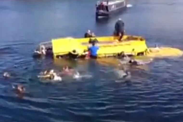 Duck boat sinks in England, 31 rescued