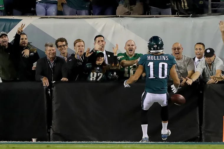 Mack Hollins and 'the Backpack' are both hits with the Eagles