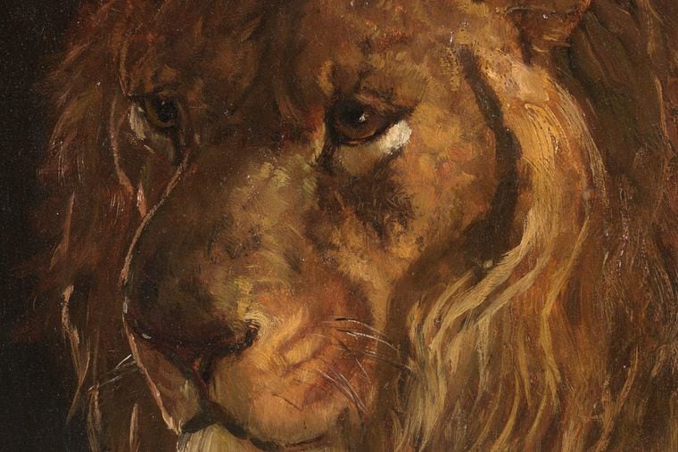 Henry O. Tanner’s great painting of a wise old lion at the Philadelphia ...