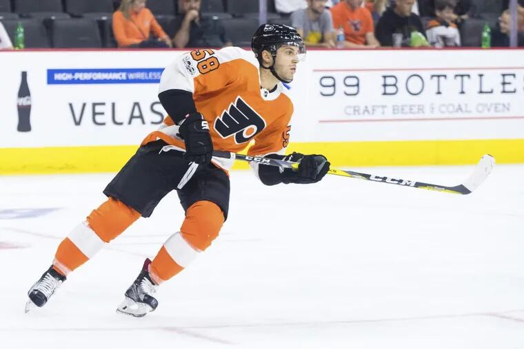 Winger Taylor Leier appears to have won a spot with Flyers