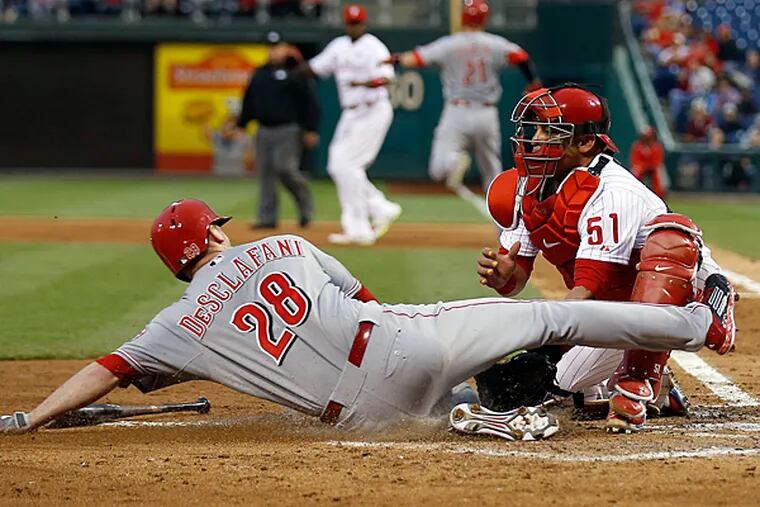 Phillies' loss to Reds includes controversial play at plate