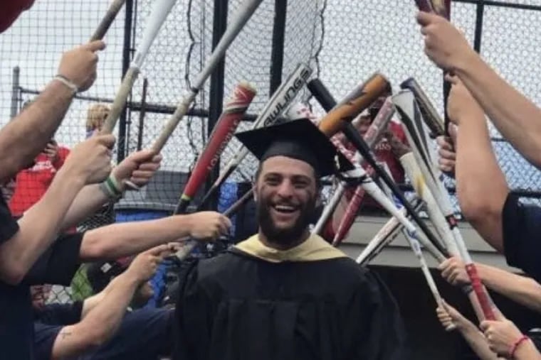Commencement or championship baseball game? 12 Gwynedd Mercy U Seniors ...