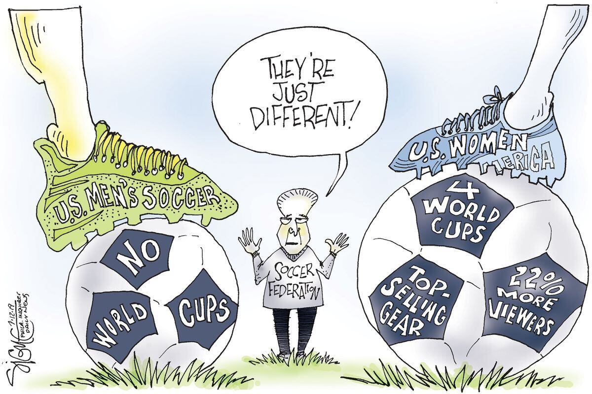 Political Cartoon: Women’s soccer is just different from the men’s